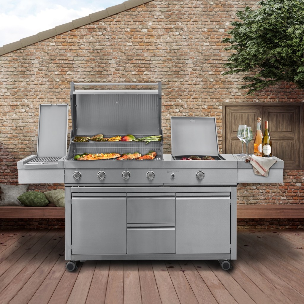 Prokan－GTX9160 6-Burner Outdoor kitchen island with sear burner and ...