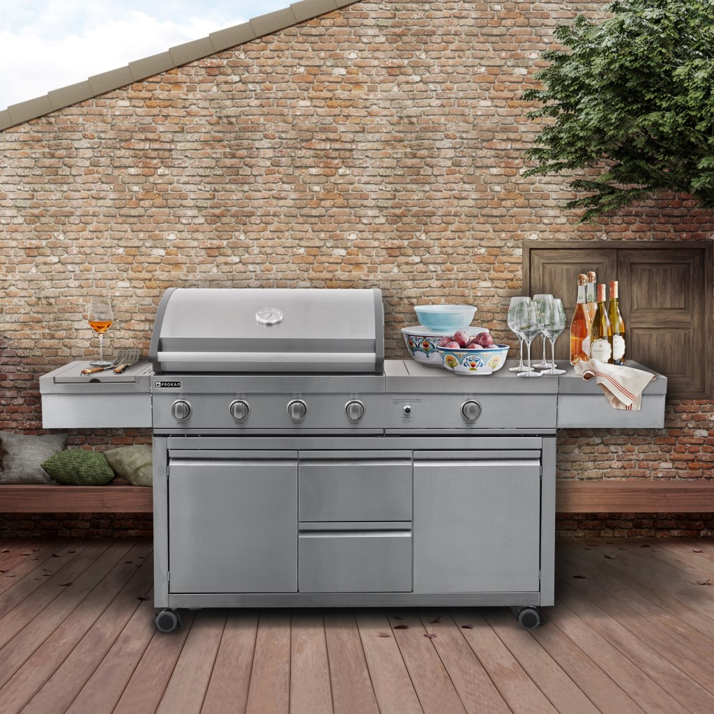 Prokan－GTX9160 6-Burner Outdoor kitchen island with sear burner and ...