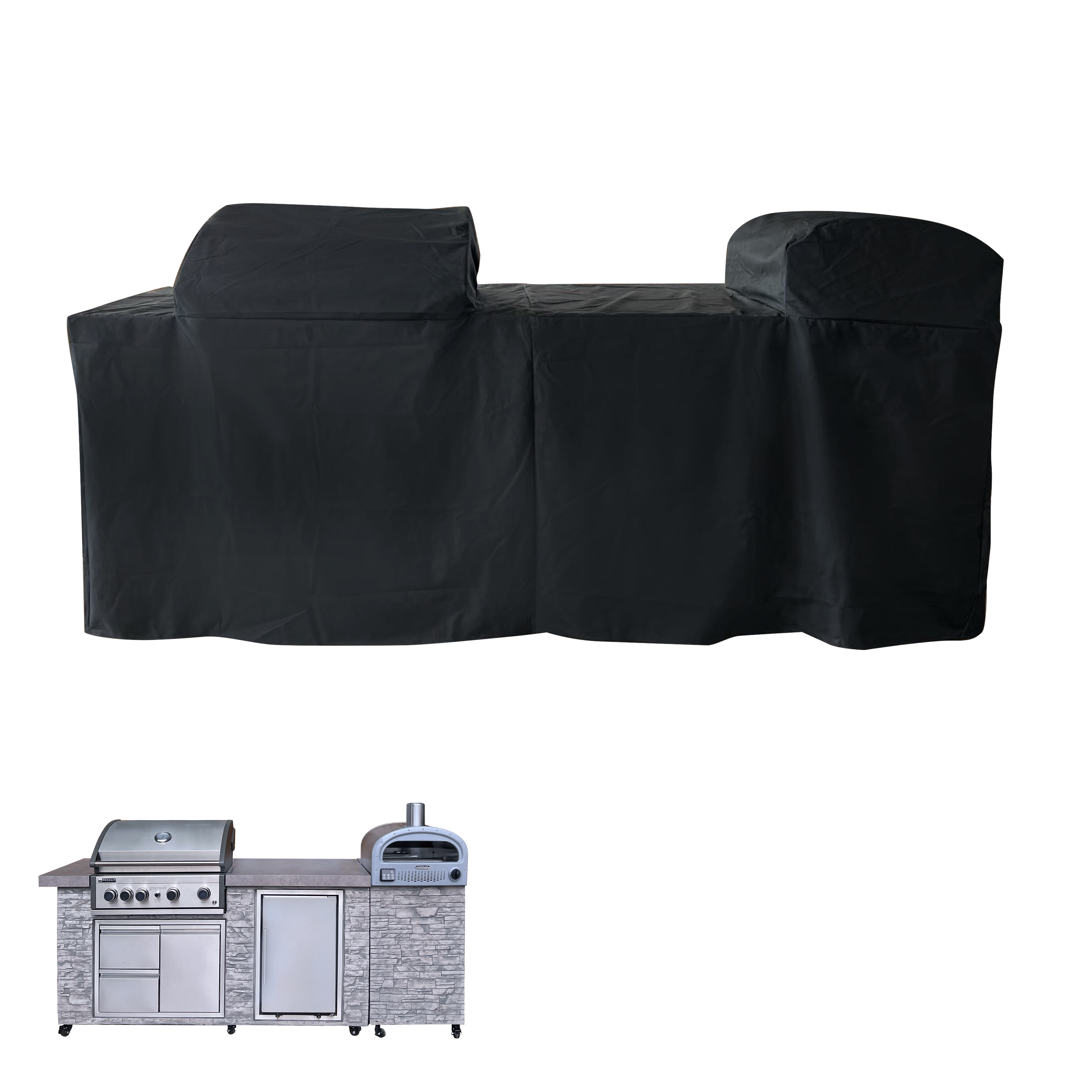 Prokan－96 Inches European Ledge Island Grill & Oven Cover